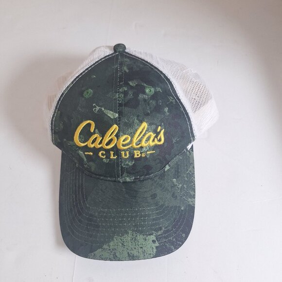 Cabela's | Accessories | Cabelas Club Green Camo Hat With White Mesh ...